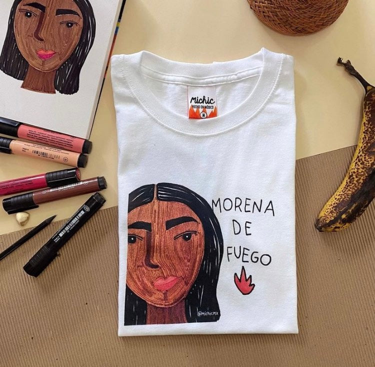 PLAYERA MORENA DE FUEGO – Michic